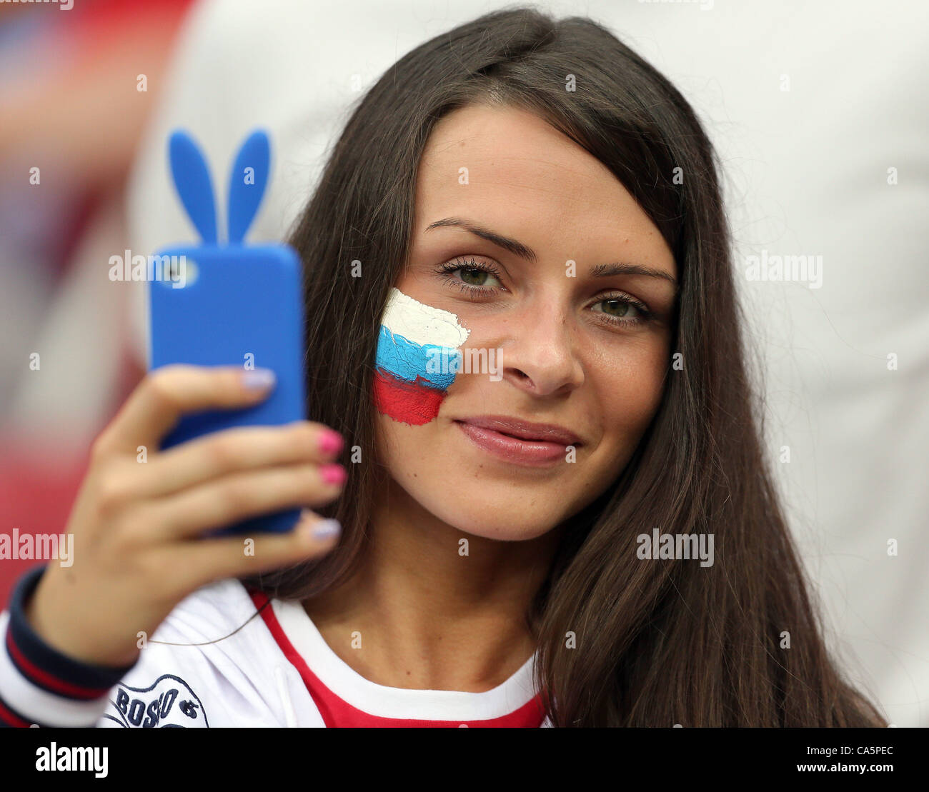 Pretty russian fan russia hi-res stock photography and images - Alamy