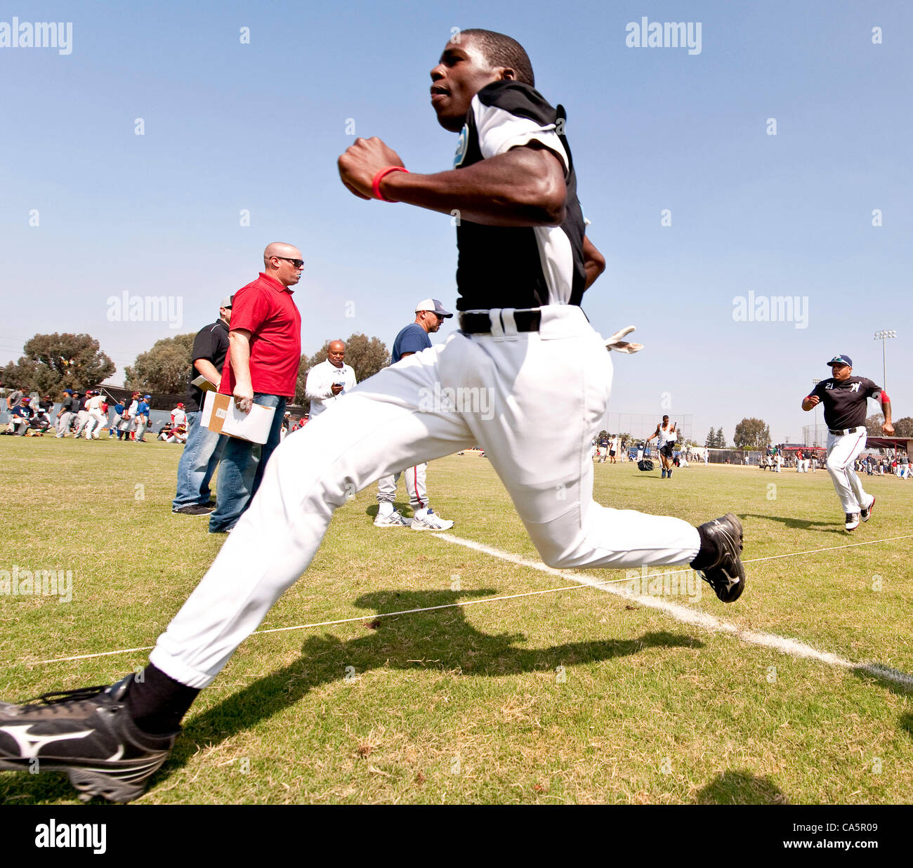June 12, 2012 -Compton, CA, USA - Baseball players of varying abilities ...