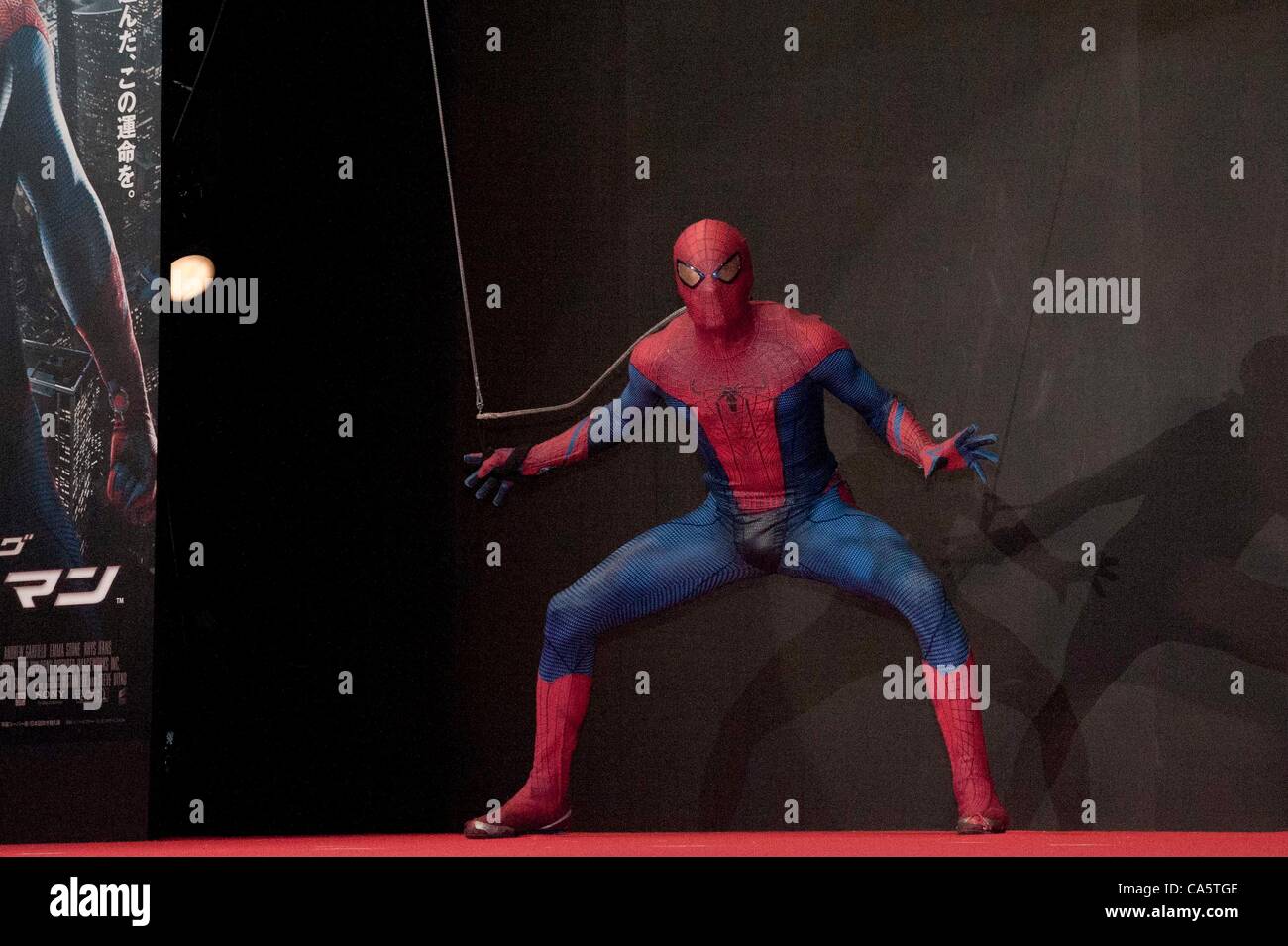 June 13th, 2012 : Tokyo, Japan – Spider-Man appears at the World ...