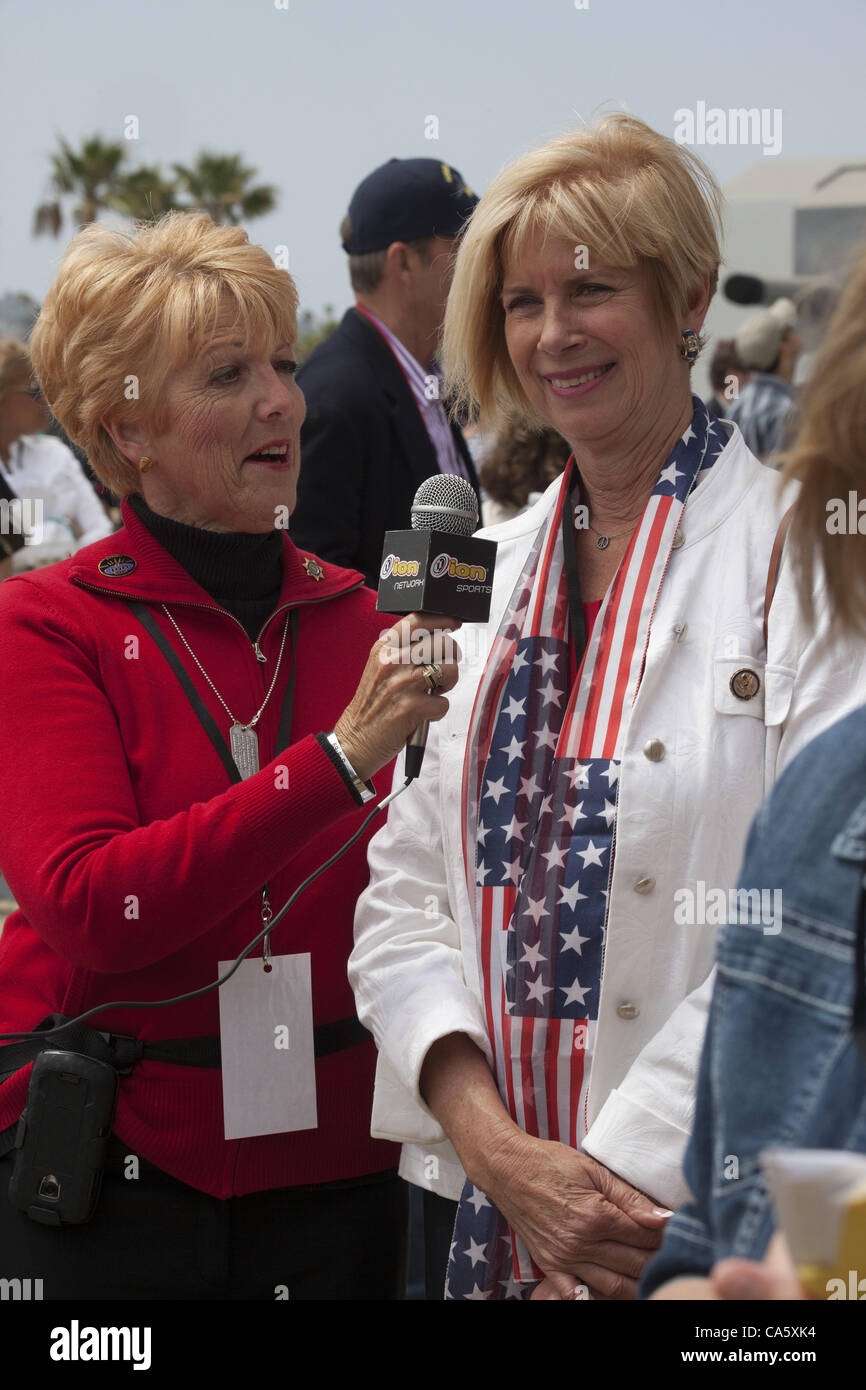 Congresswoman Janice Hahn being interviewed during the final voyage ...
