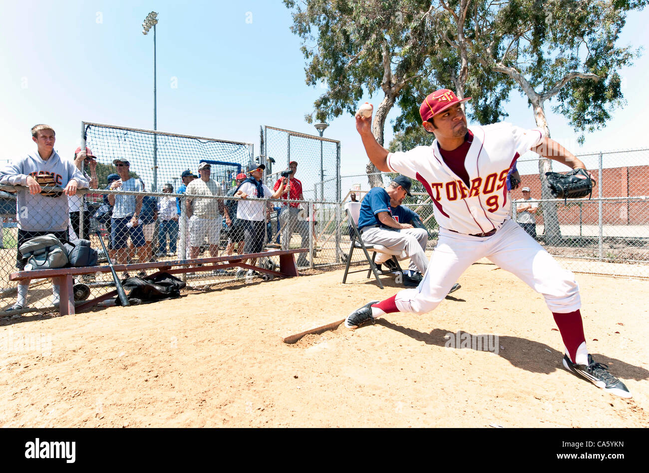 June 12, 2012 -Compton, CA, USA - Baseball players of varying abilities ...