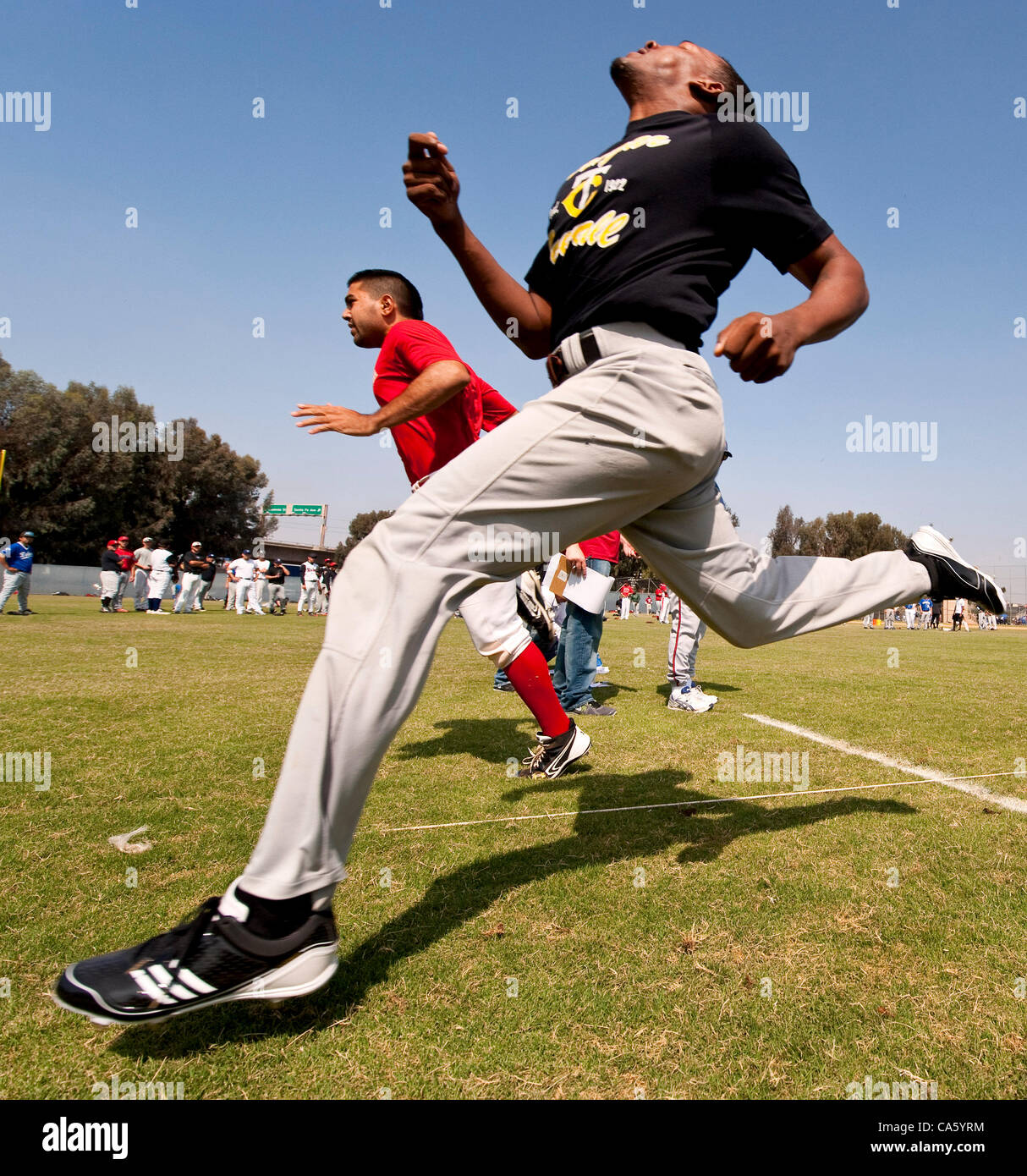 June 12, 2012 - Compton, California, U.S. - Baseball players of varying ...
