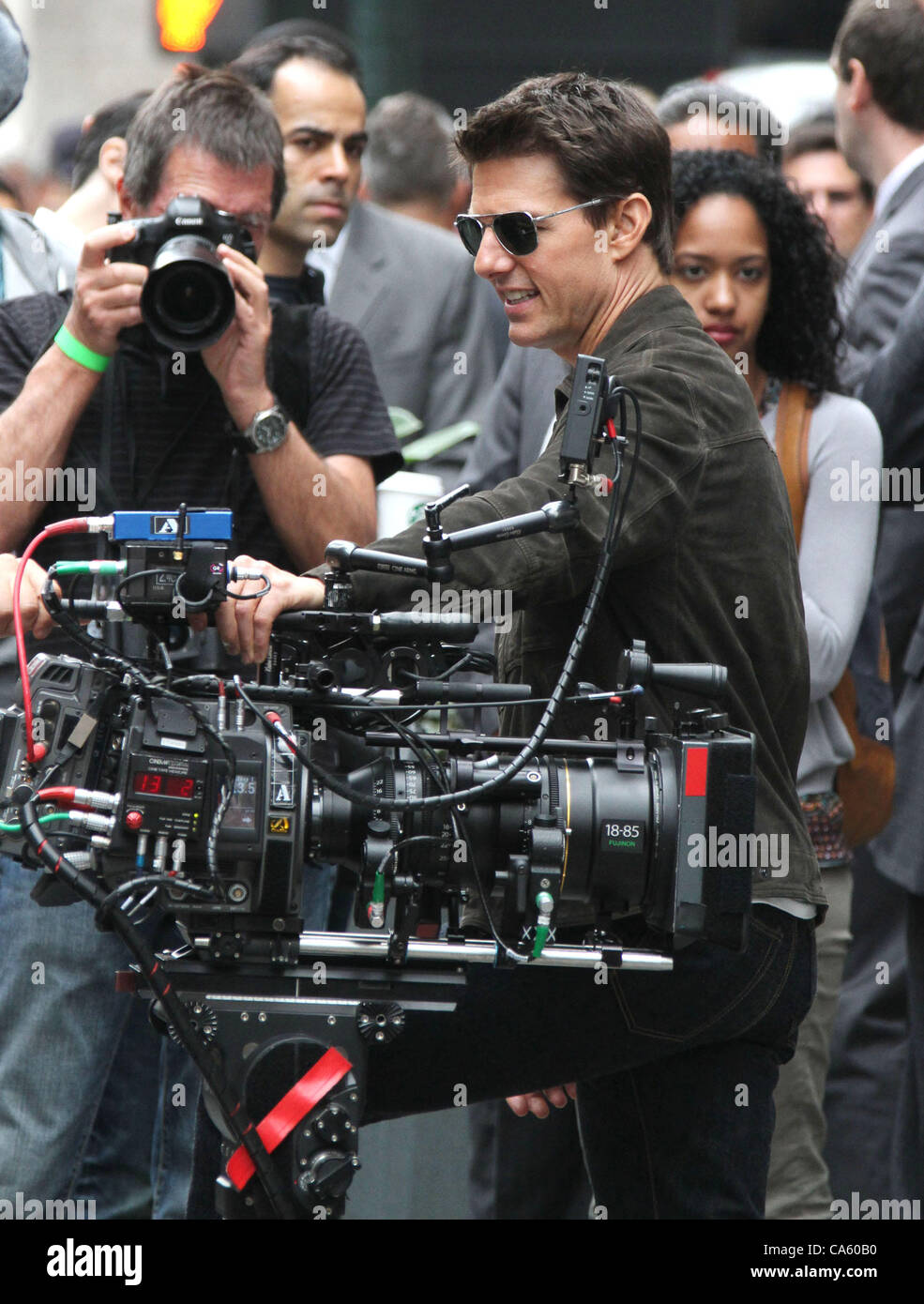 June 12, 2012 - New York, New York, U.S. - Actor TOM CRUISE stands by ...