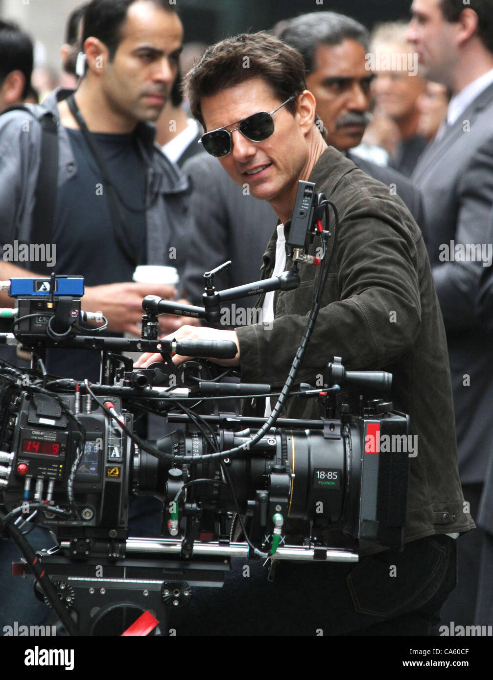 June 12, 2012 - New York, New York, U.S. - Actor TOM CRUISE stands by ...