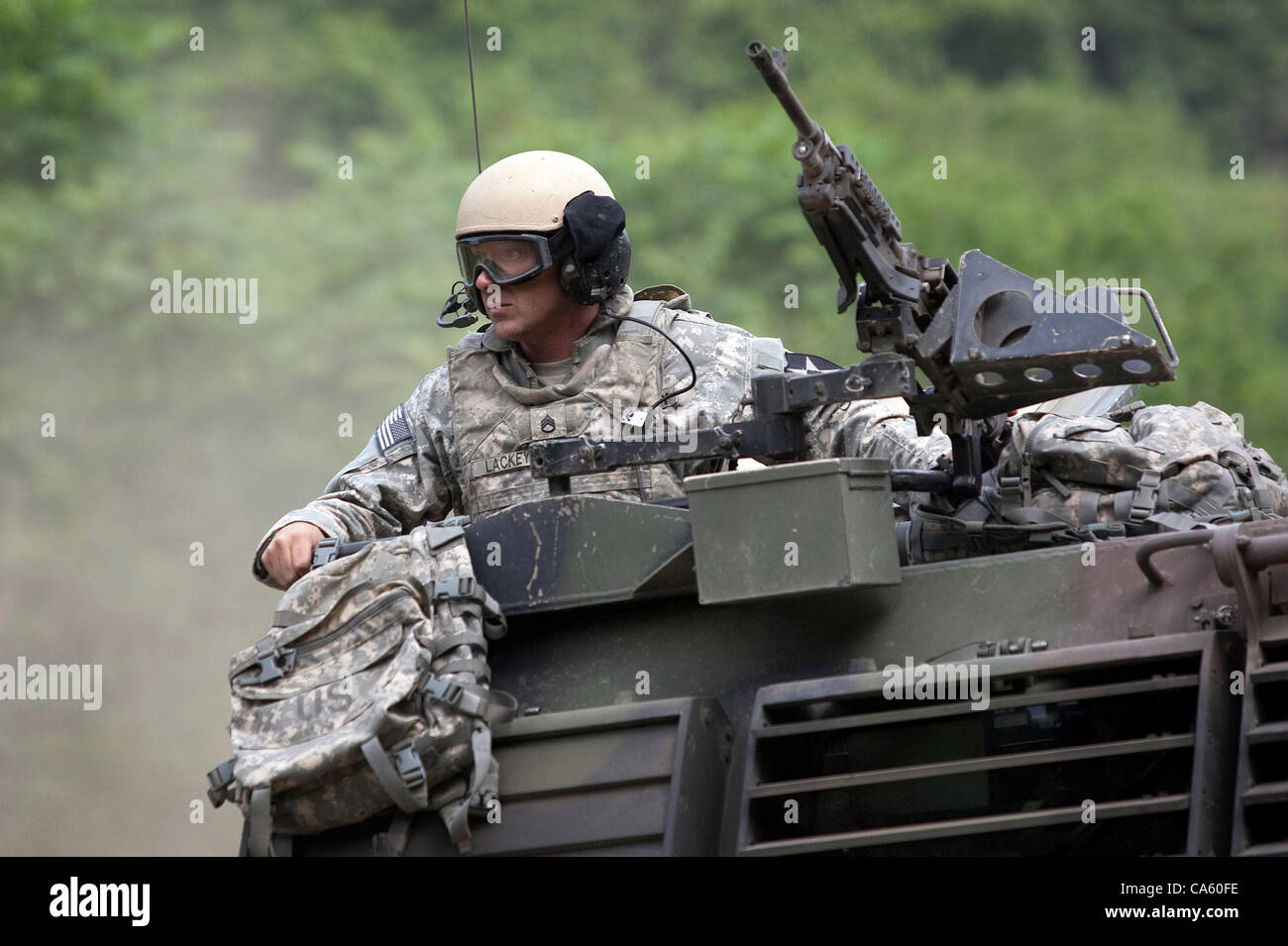 June 12, 2012-Cholwon, South korea- M270A1 multiple launch rocket ...