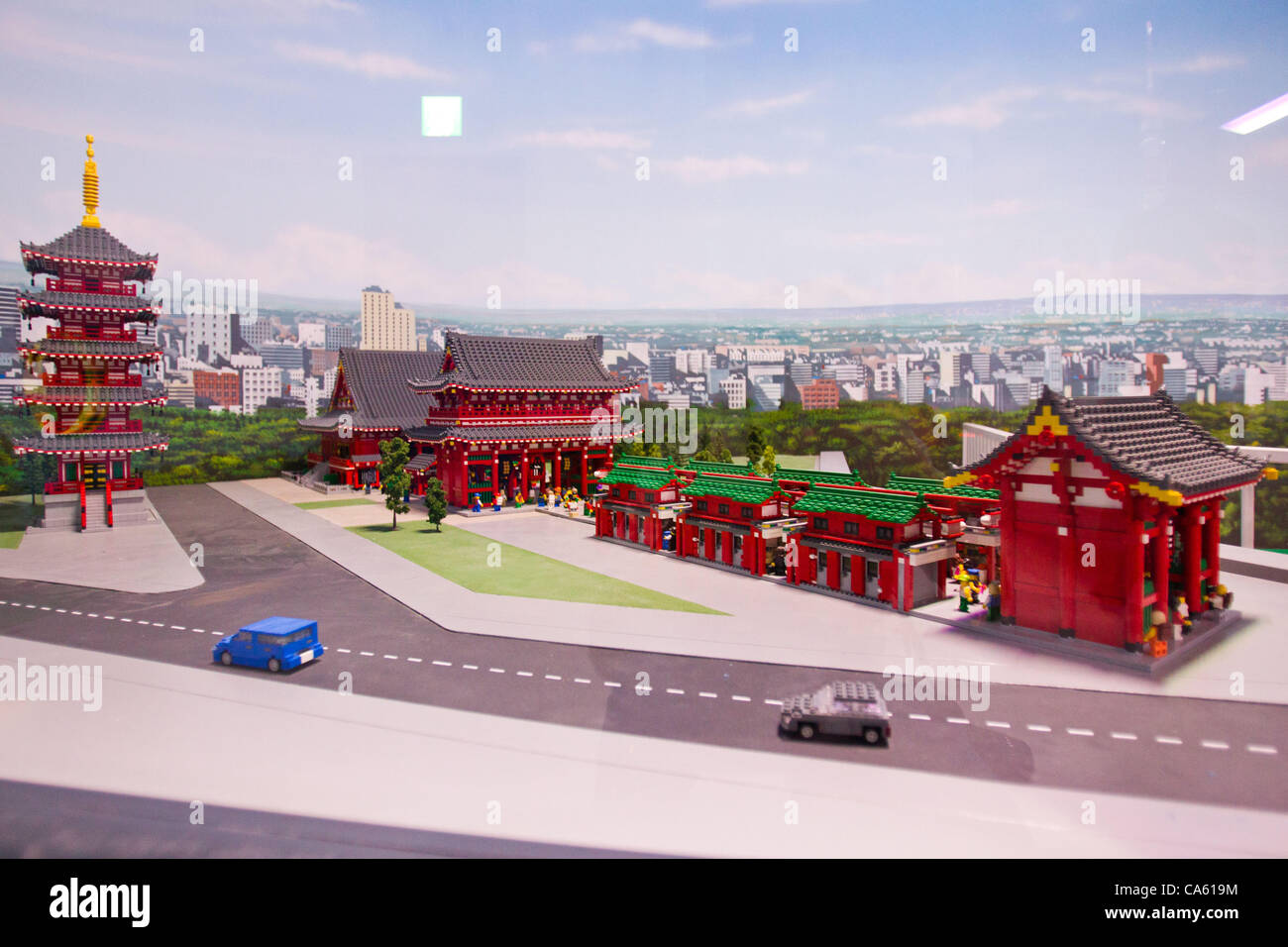 June 14, 2012, Tokyo, Japan - A view of the Asakusa Kannon Temple all ...