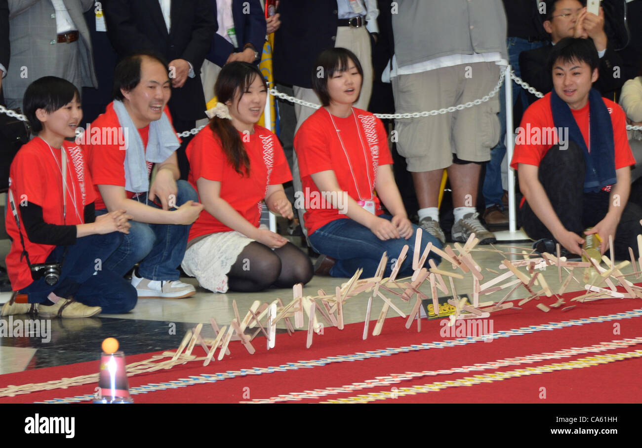 June 14, 2012, Tokyo, Japan - Stickbombsexpolodein a chain reaction ...