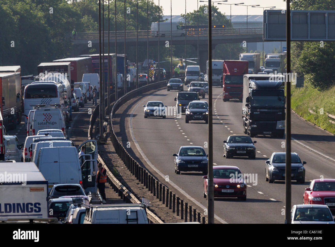 M1 junction 14 southbound hi-res stock photography and images - Alamy