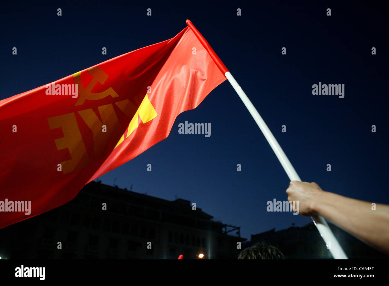 June 14, 2012. Thessaloniki, Greece. Aleka Papariga, general secretary ...