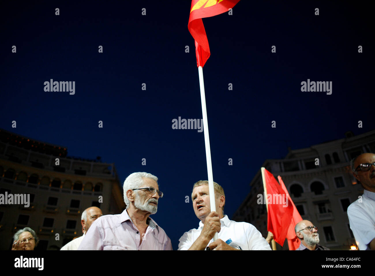 June 14, 2012. Thessaloniki, Greece. Aleka Papariga, general secretary ...