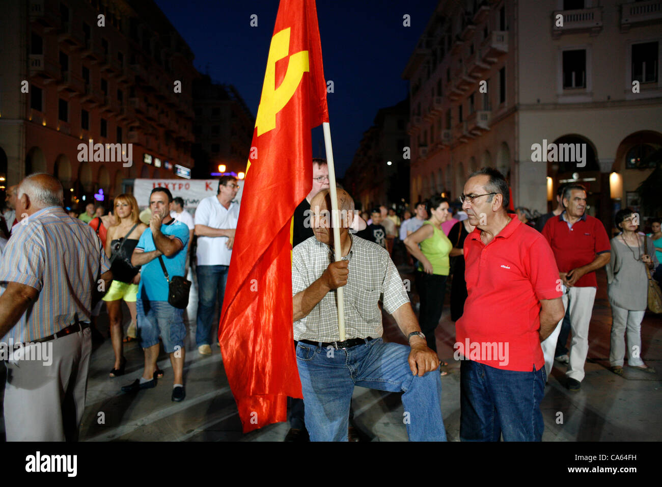 June 14, 2012. Thessaloniki, Greece. Aleka Papariga, general secretary ...