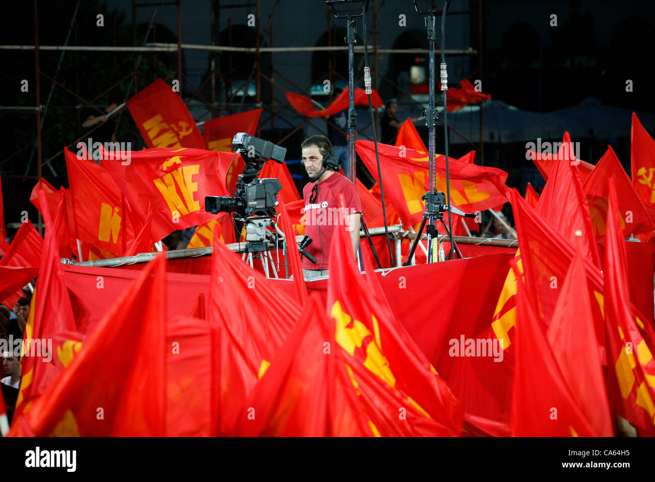 June 14, 2012. Thessaloniki, Greece. Aleka Papariga, general secretary ...