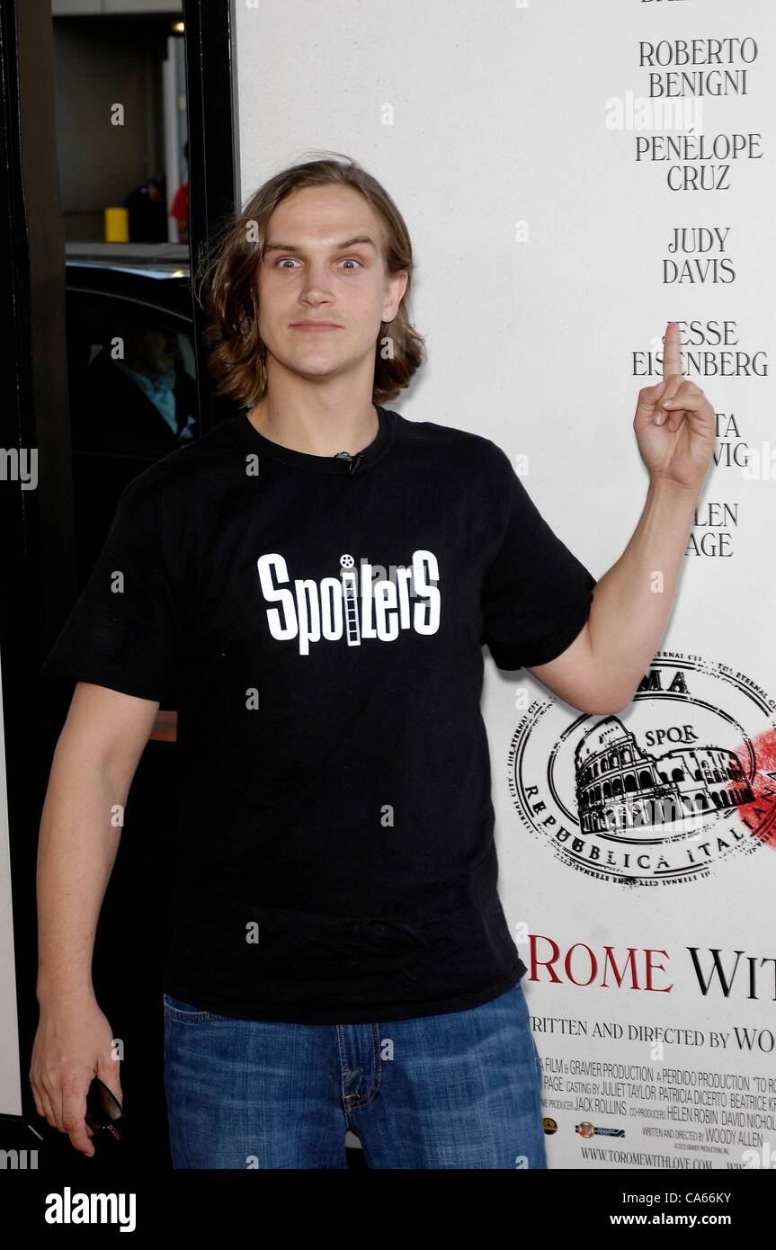 Jason Mewes at arrivals for TO ROME WITH LOVE Premiere at the LA Film ...
