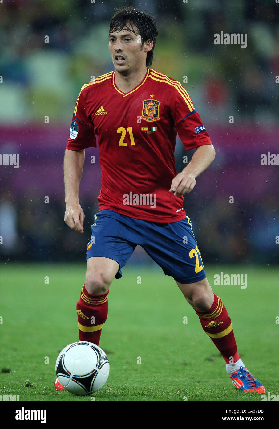 DAVID SILVA SPAIN ARENA GDANSK GDANSK POLAND 14 June 2012 Stock Photo ...
