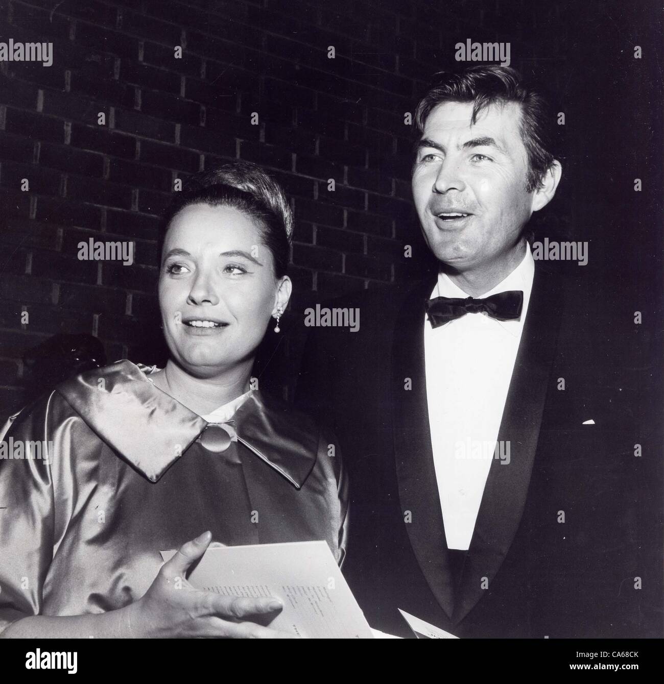 FESS PARKER with Marcella Rinehart at Garden premiere.Supplied by ...