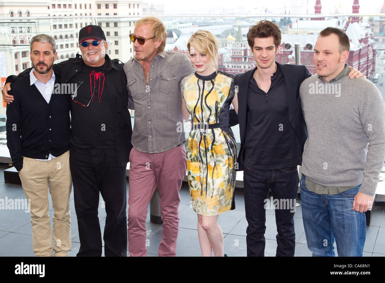 15.06.2012. The Amazing Spider-Man film photocall. Ritz-Carlton Hotel ...