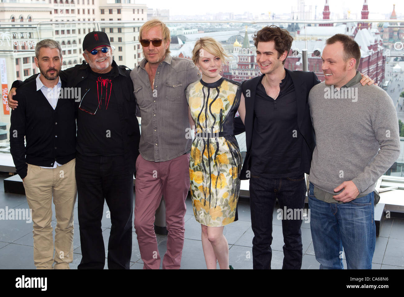 15.06.2012. The Amazing Spider-Man film photocall. Ritz-Carlton Hotel ...