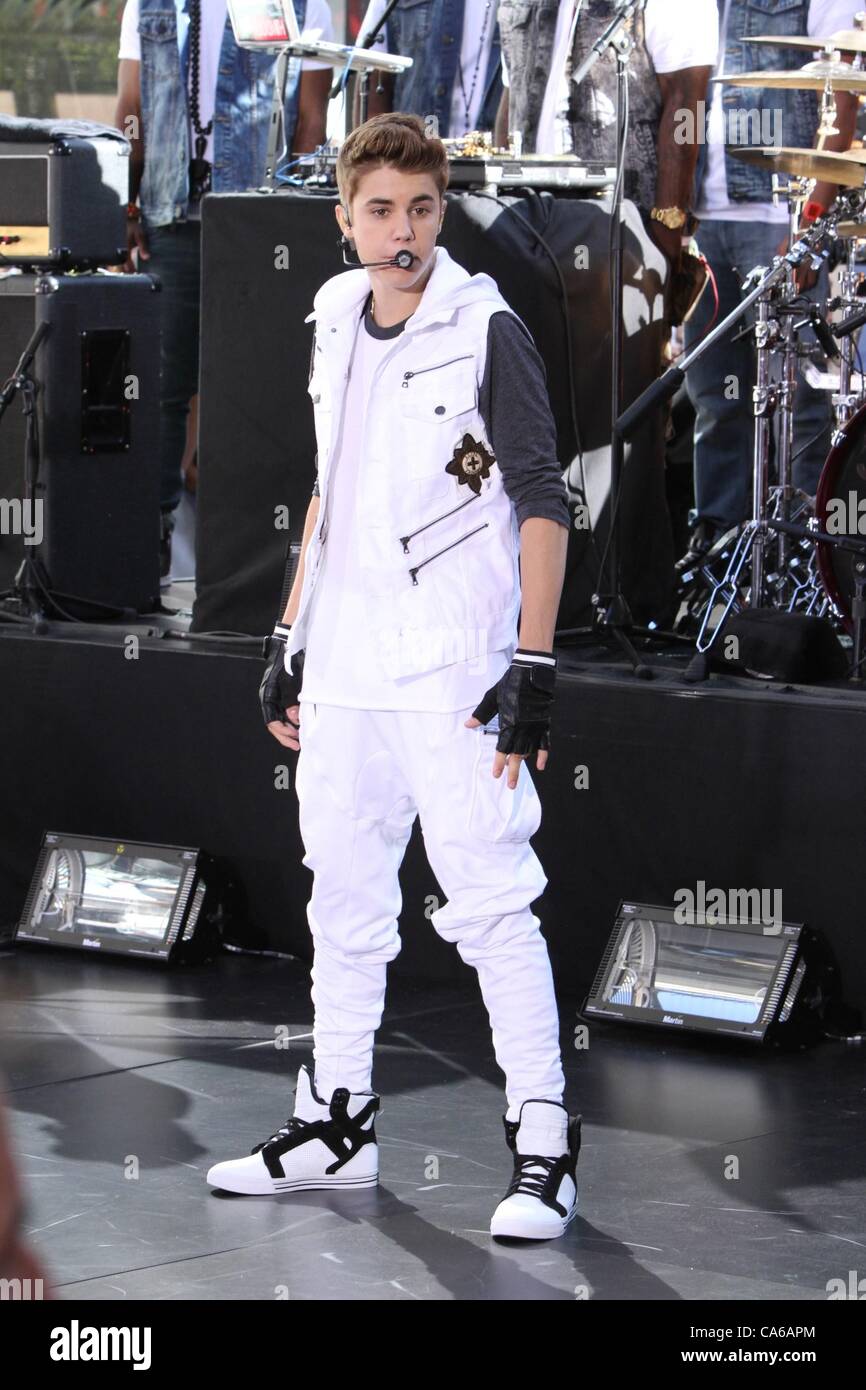 Justin Bieber on stage for NBC Today Show Summer Concert Series with ...