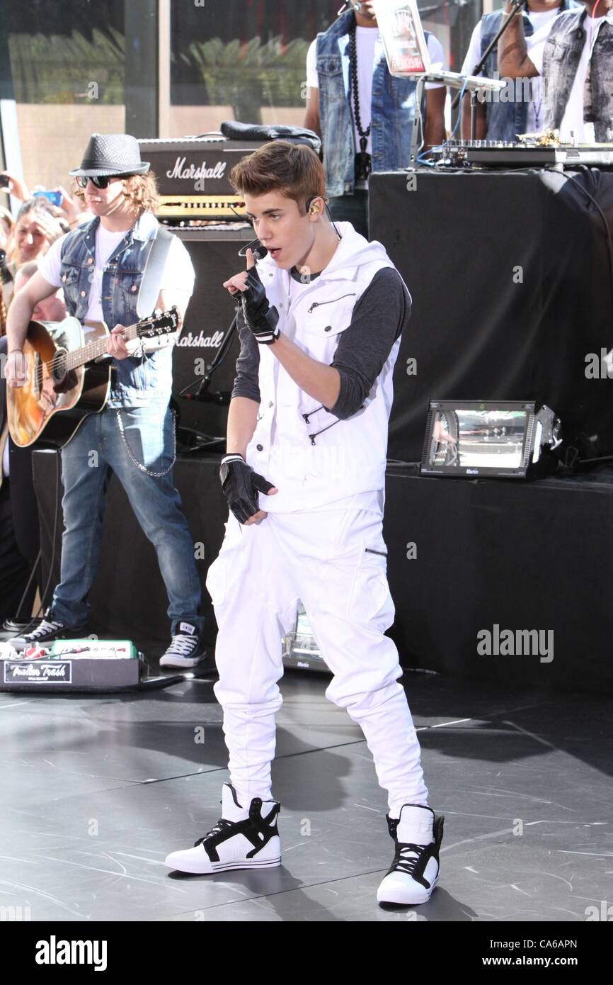 Justin Bieber on stage for NBC Today Show Summer Concert Series with ...