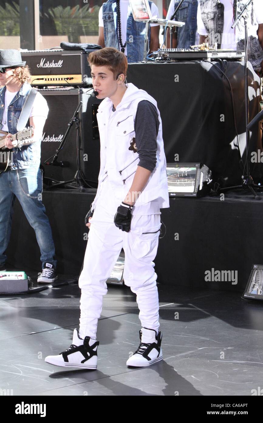 Justin Bieber on stage for NBC Today Show Summer Concert Series with ...