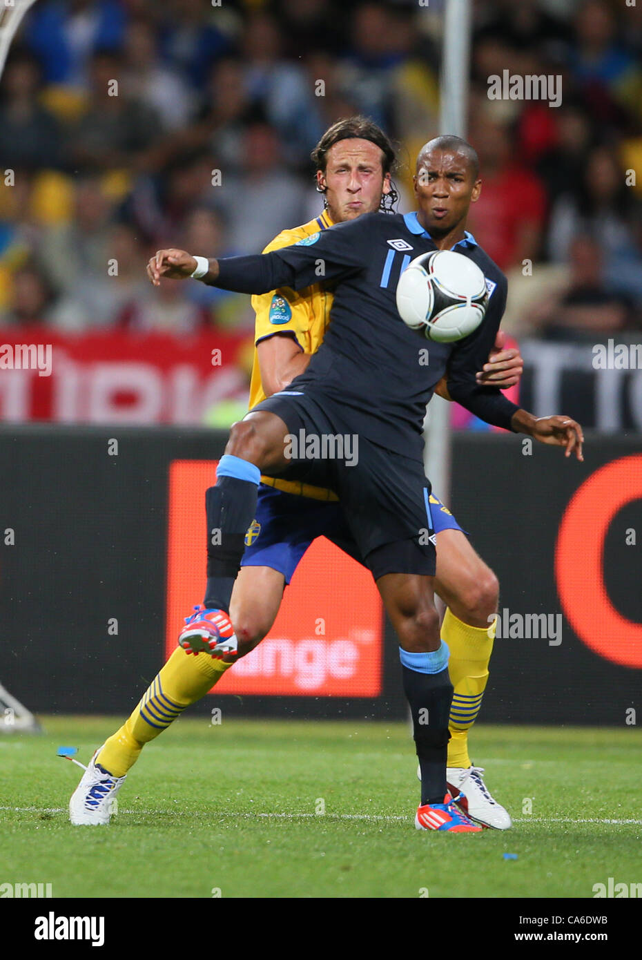 JONAS OLSSON & ASHLEY YOUNG SWEDEN V ENGLAND EURO 2012 OLYMPIC STADIUM ...