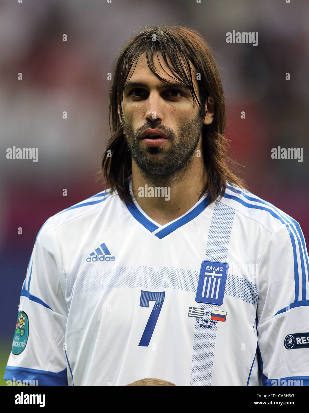 GIORGOS SAMARAS GREECE NATIONAL STADIUM WARSAW POLAND 16 June 2012 ...