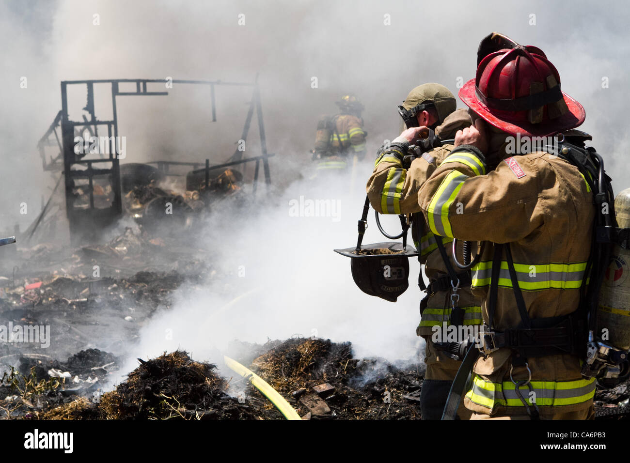 May 31, 2012 - Modesto, CA, USA - Modesto Fire Department firefighters ...