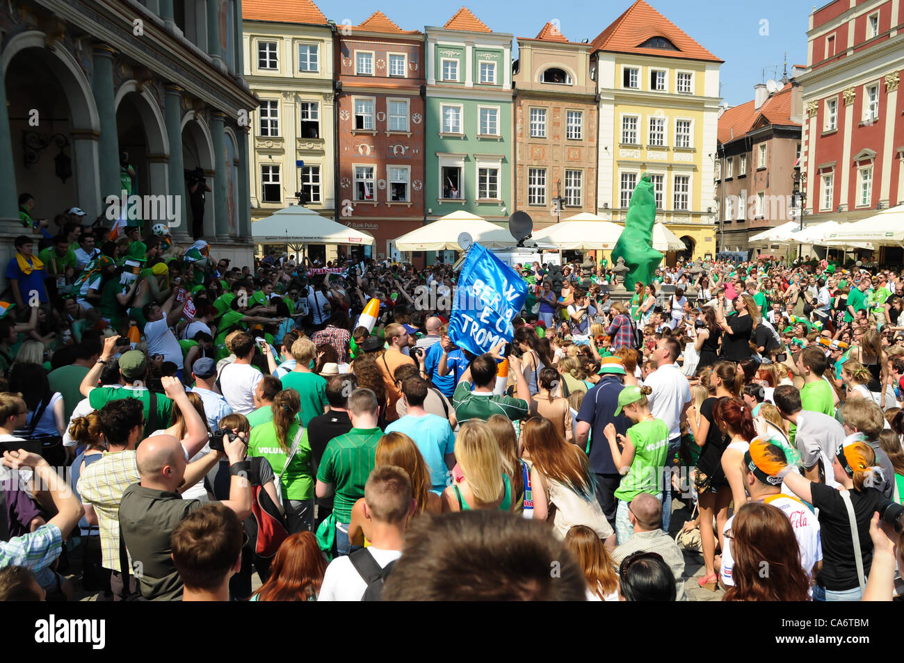18.06.2012 , Poznan, Poland. European Football Championships. Fans ...