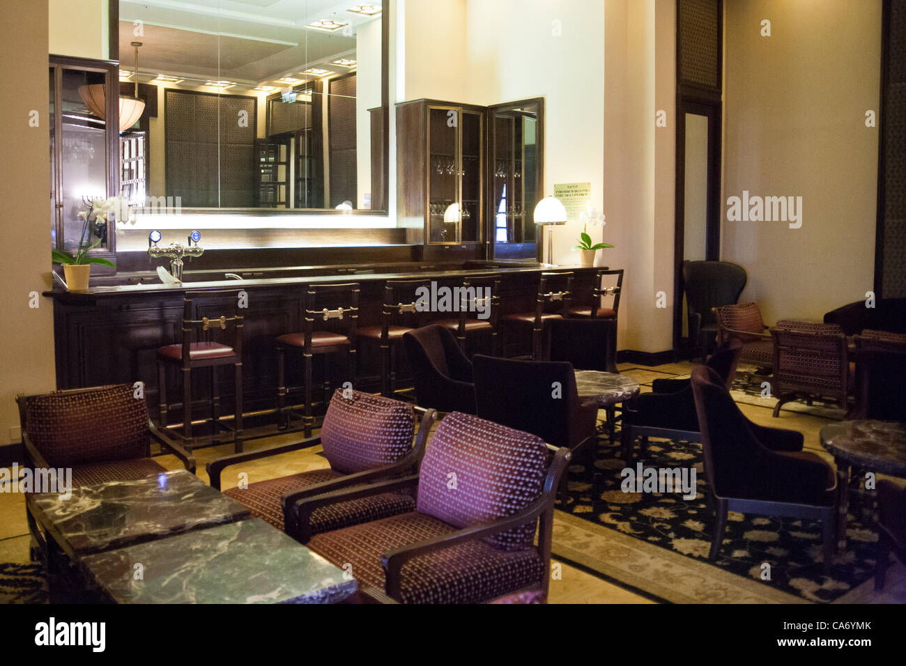 King David Hotel bar is stocking up on preferred alcoholic beverages in ...