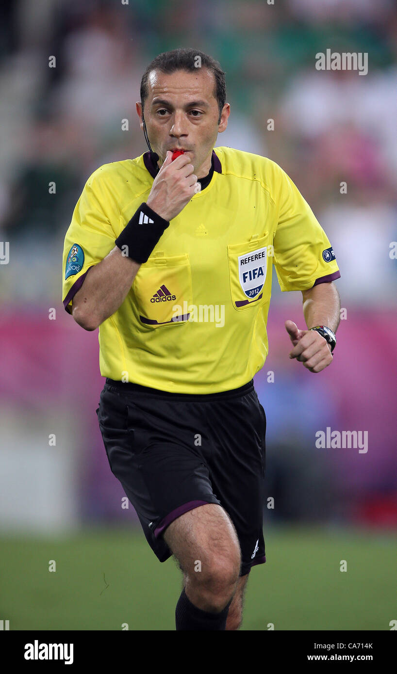 CUNEYT CAKIR UEFA REFEREE MUNICIPAL STADIUM POZNAN POLAND 18 June 2012 ...