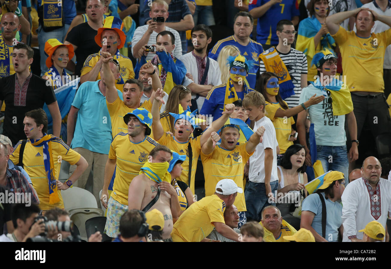 UKRAINE FANS ENGLAND V UKRAINE EURO 2012 DONBASS ARENA DONETSK UKRAINE ...