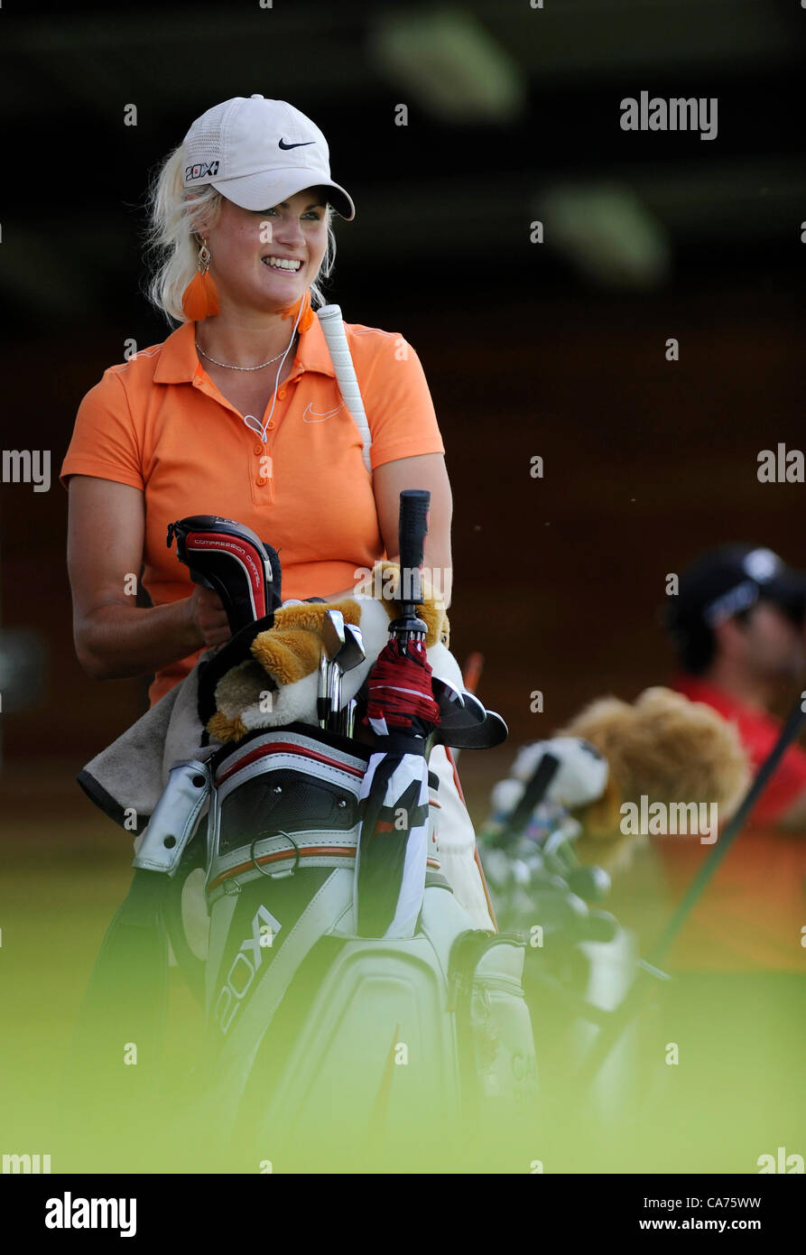 Scottish Golfer Carly Booth trains in Vysoky Ujezd, Czech Republic on ...