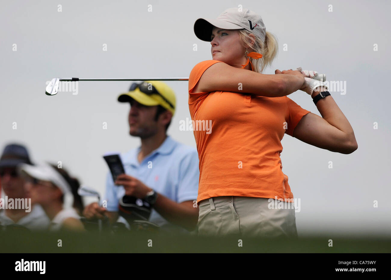 Scottish Golfer Carly Booth trains in Vysoky Ujezd, Czech Republic on ...