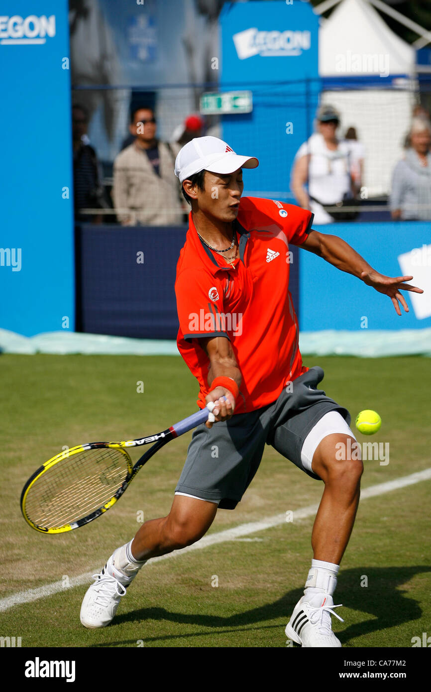 20.06.12 Devonshire Park, Eastbourne, ENGLAND: Ryan Harrison (USA) def ...
