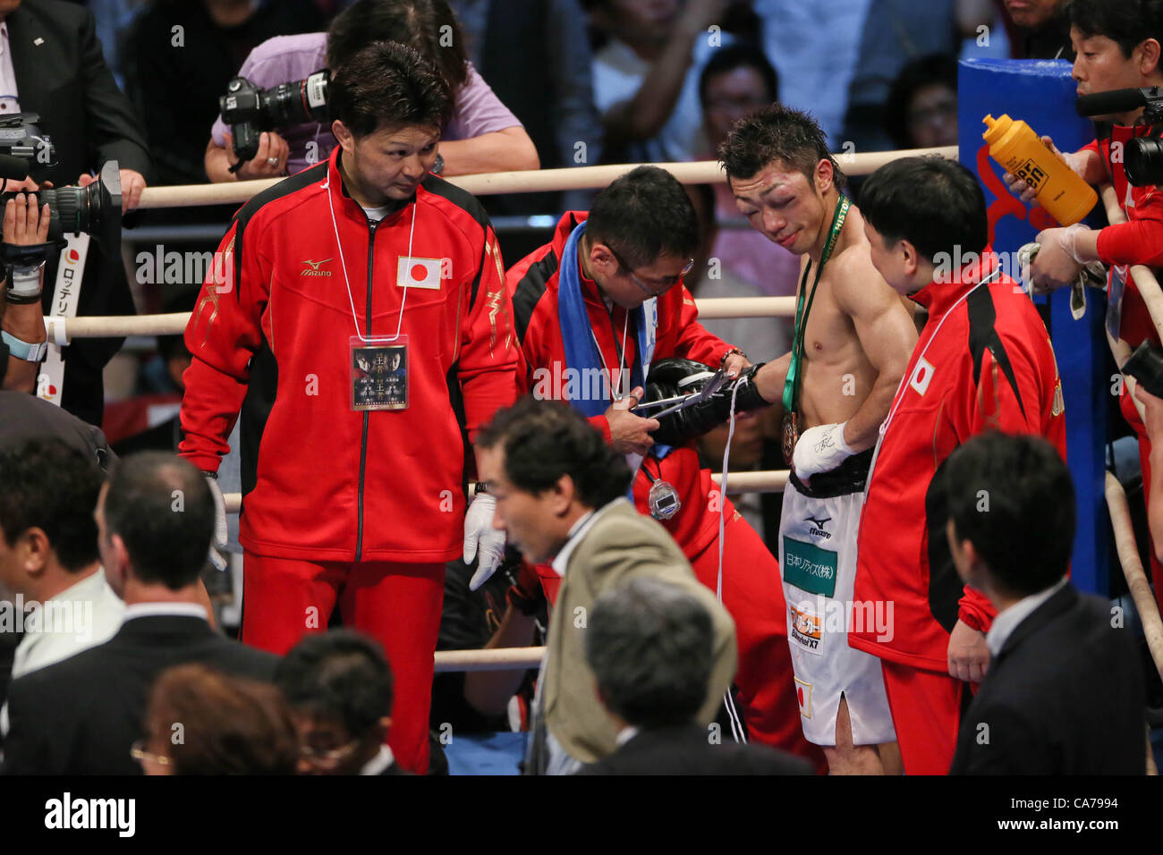 Akira Yaegashi, JUNE 20, 2012 - Boxing : the WBC and WBA minimum weight ...
