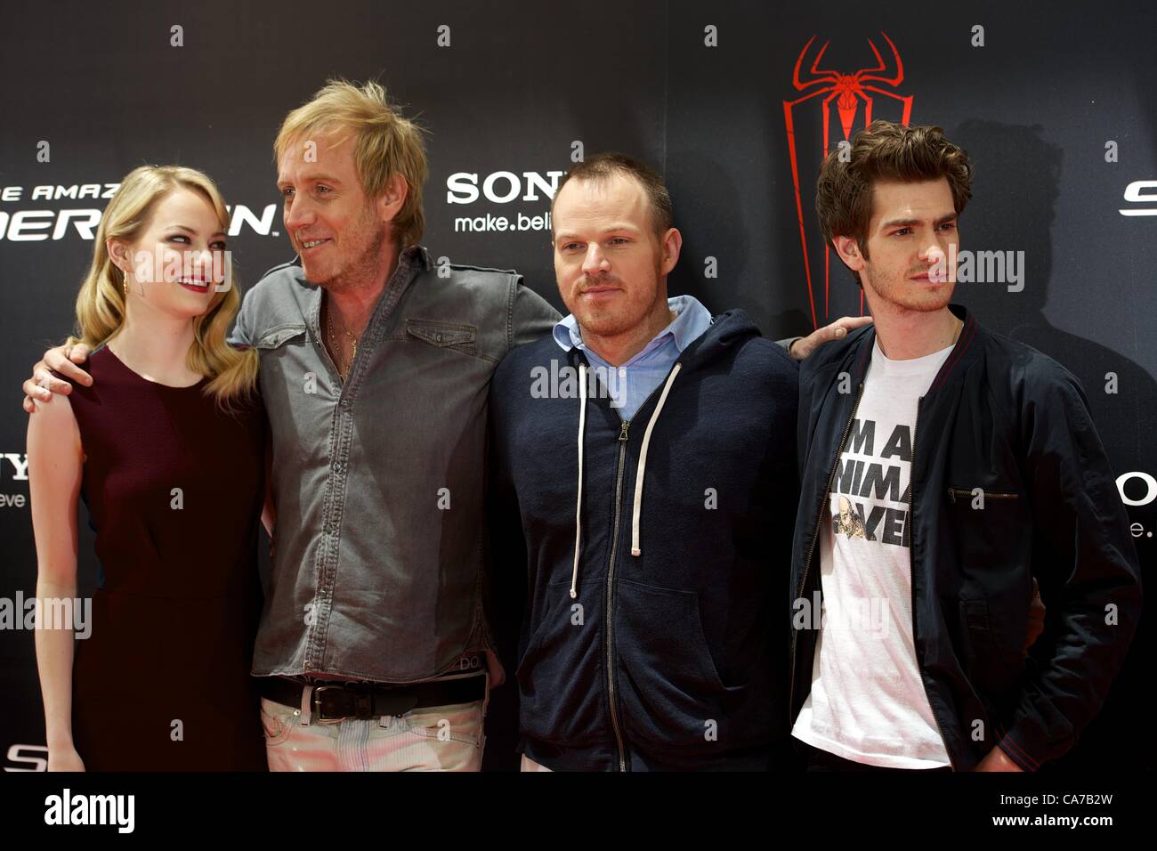 June 21, 2012 - Madrid, Spain - Actor Andrew Garfield, director Marc ...