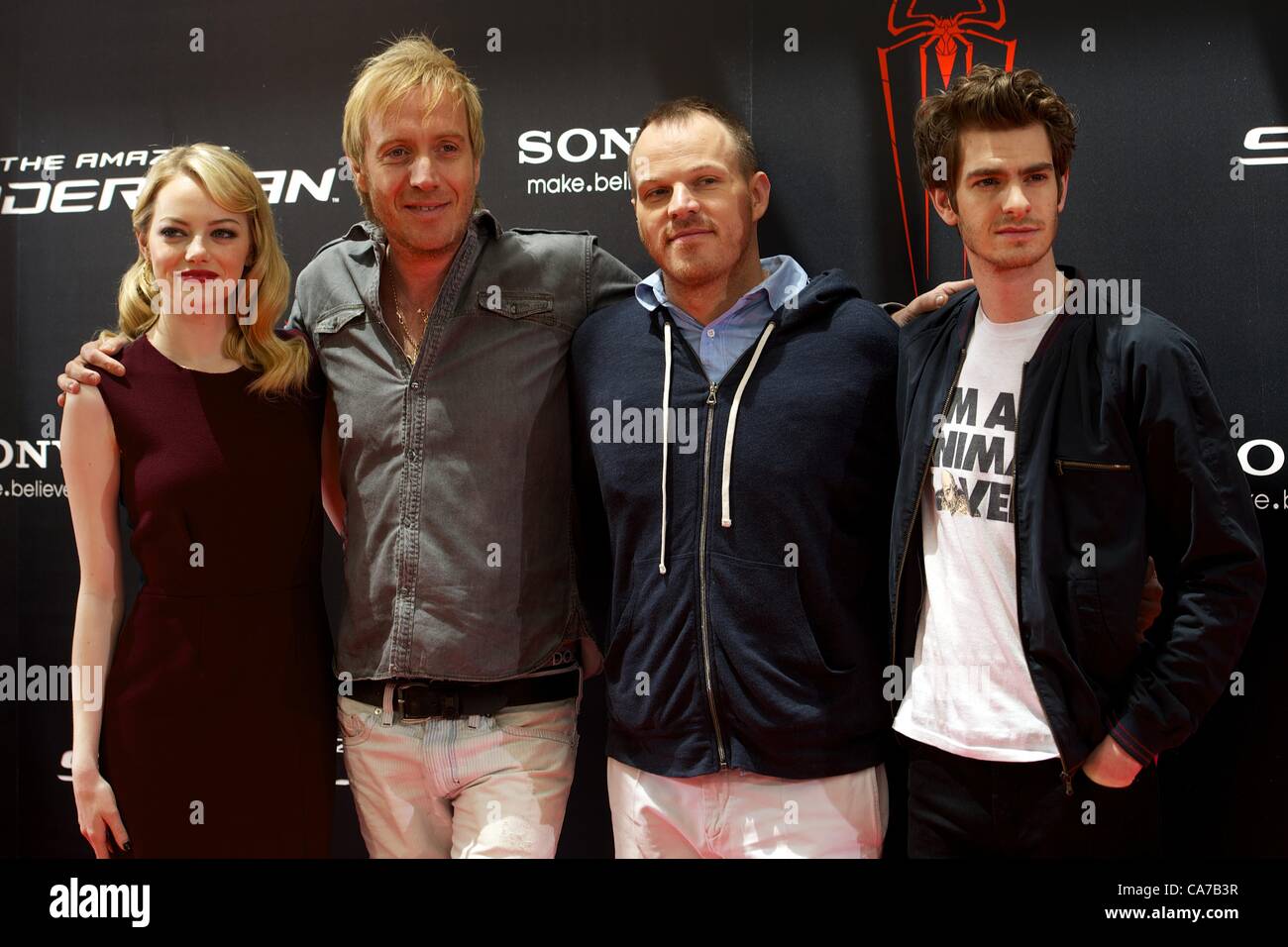 June 21, 2012 - Madrid, Spain - Actor Andrew Garfield, director Marc ...