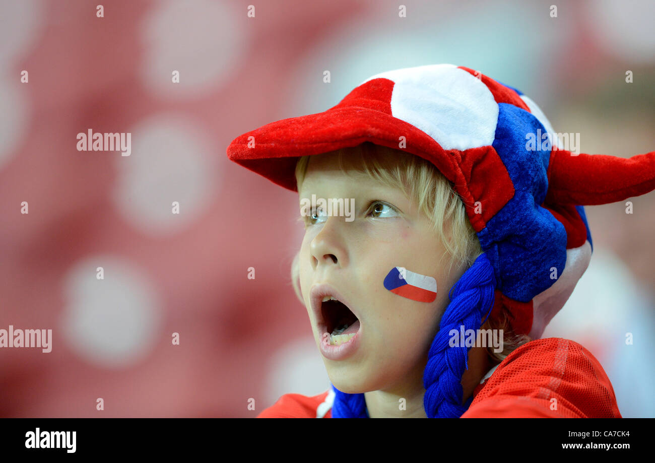 June 21, 2012. Wroclaw, Poland. Czech football fan at the EURO 2012 ...