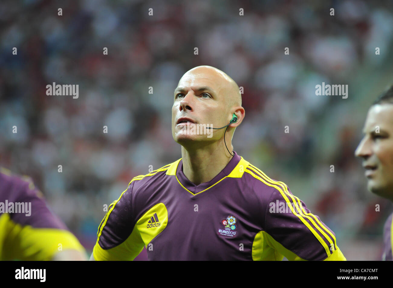 21.06.2012 , Warsaw, Poland. Howard Webb (Referee England) before the ...