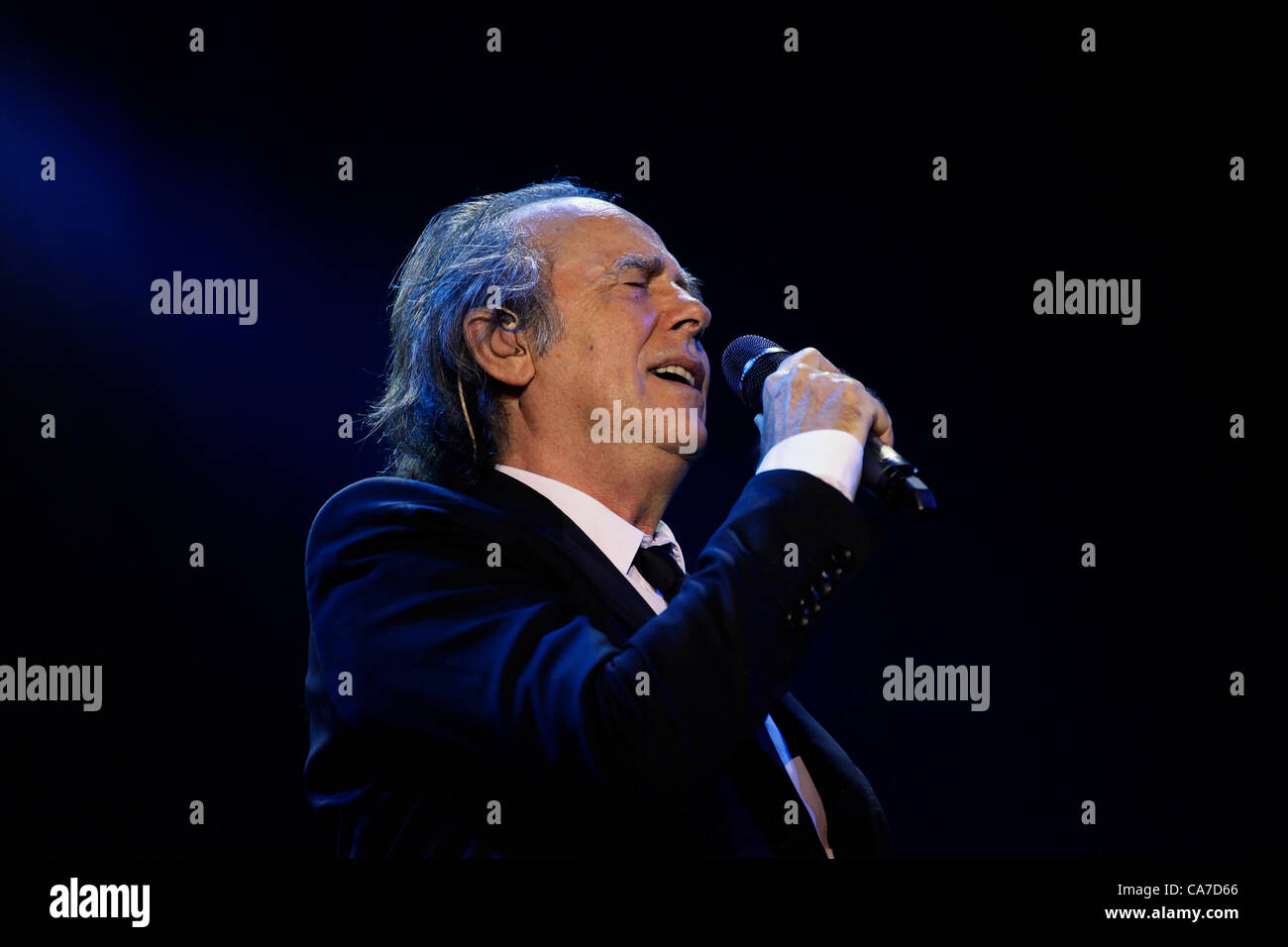 World famous Spanish artist Joan Manuel Serrat performing in the Nokia ...