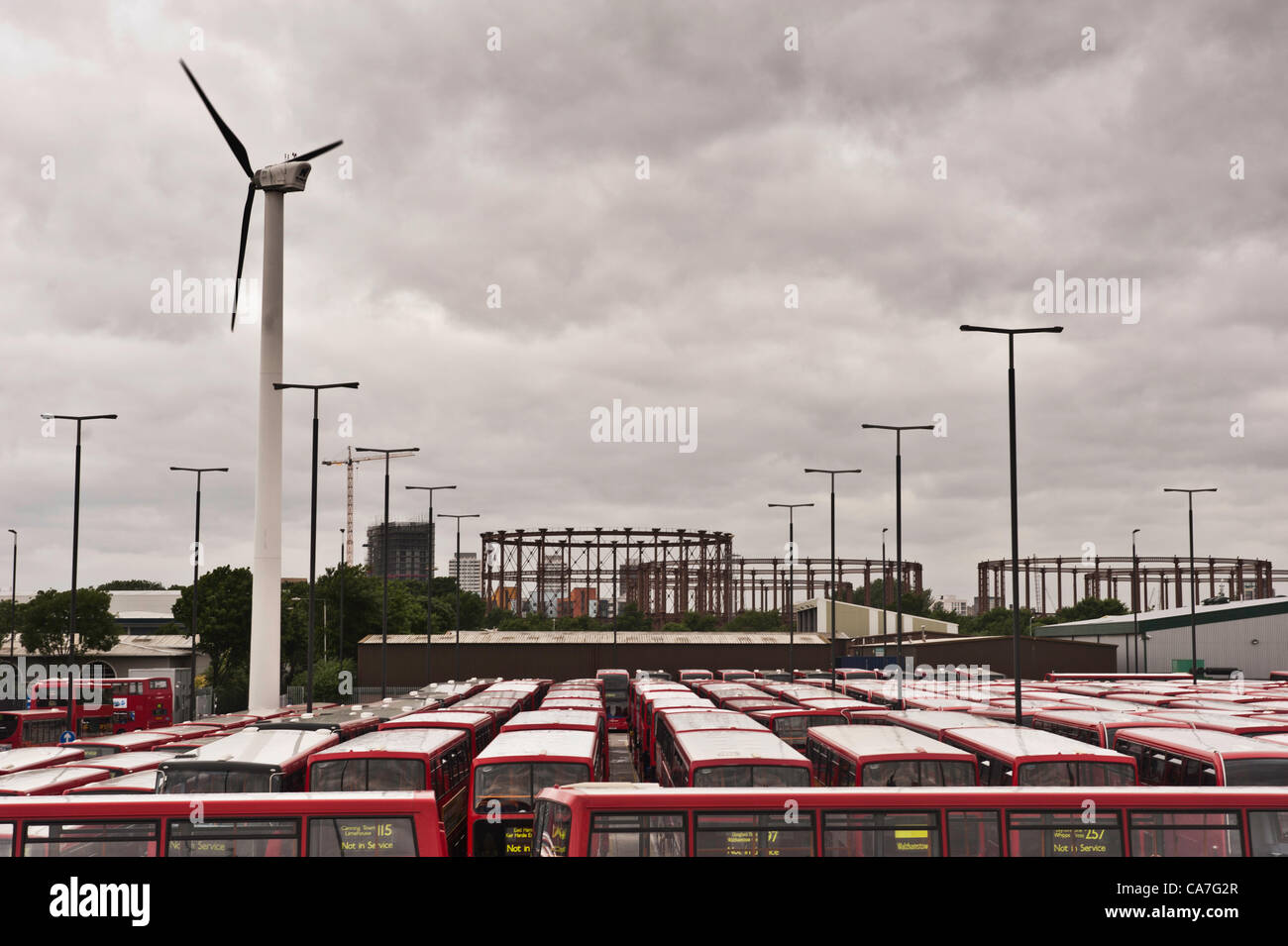 London transport bus depot hi-res stock photography and images - Alamy