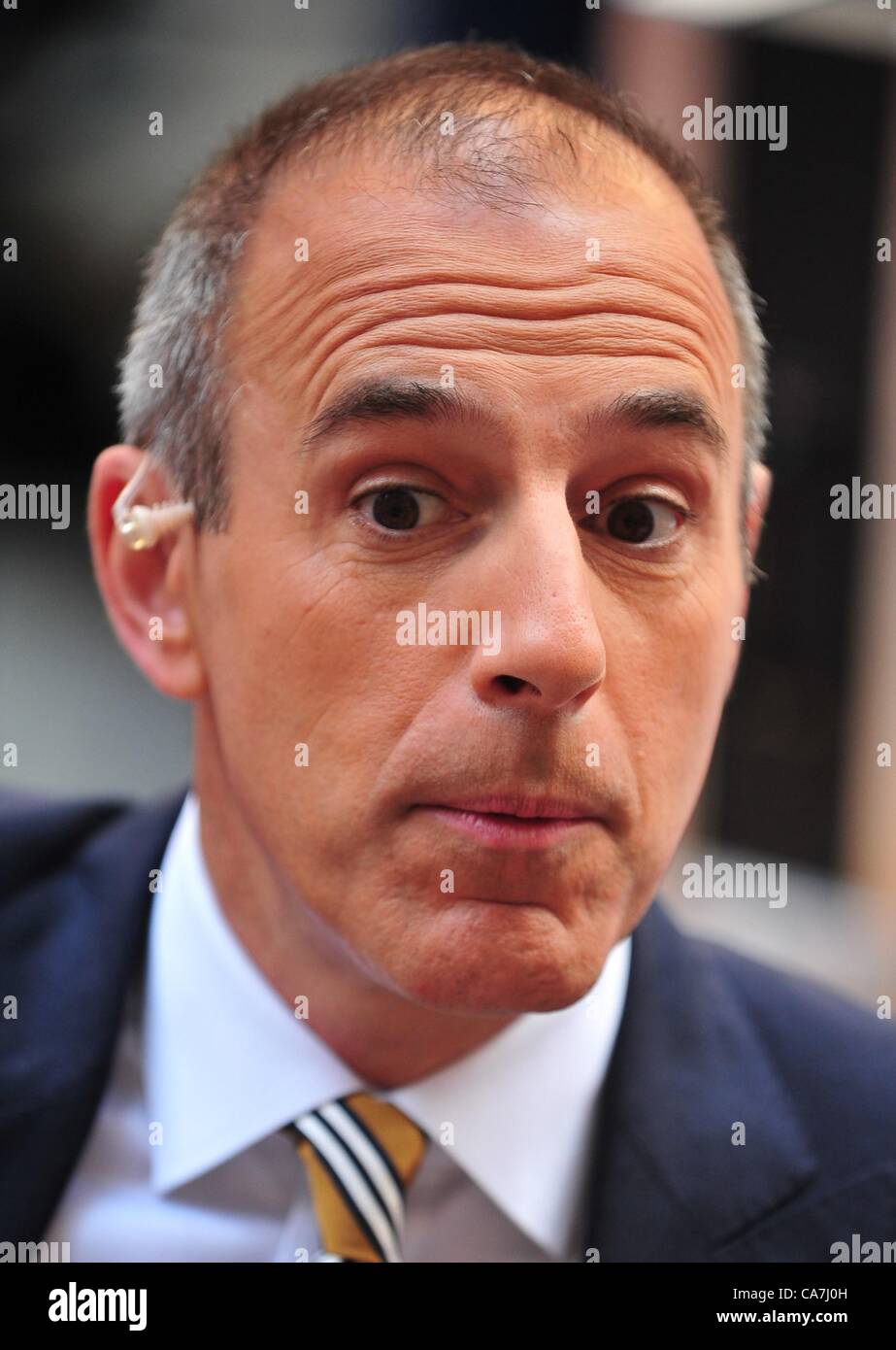 Matt Lauer on stage for NBC Today Show Summer Concert Series with Kenny ...