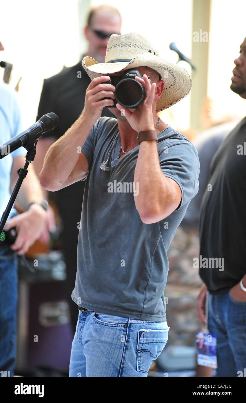 Kenny Chesney on stage for NBC Today Show Summer Concert Series with ...