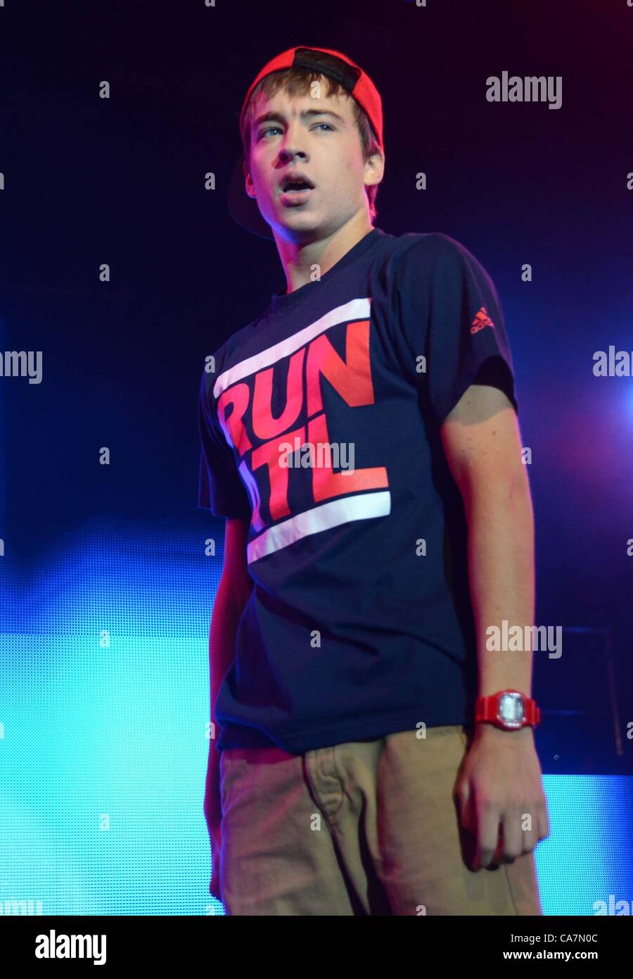 New York, USA. Friday 22nd June 2012. Peyton Sanders on stage for ...