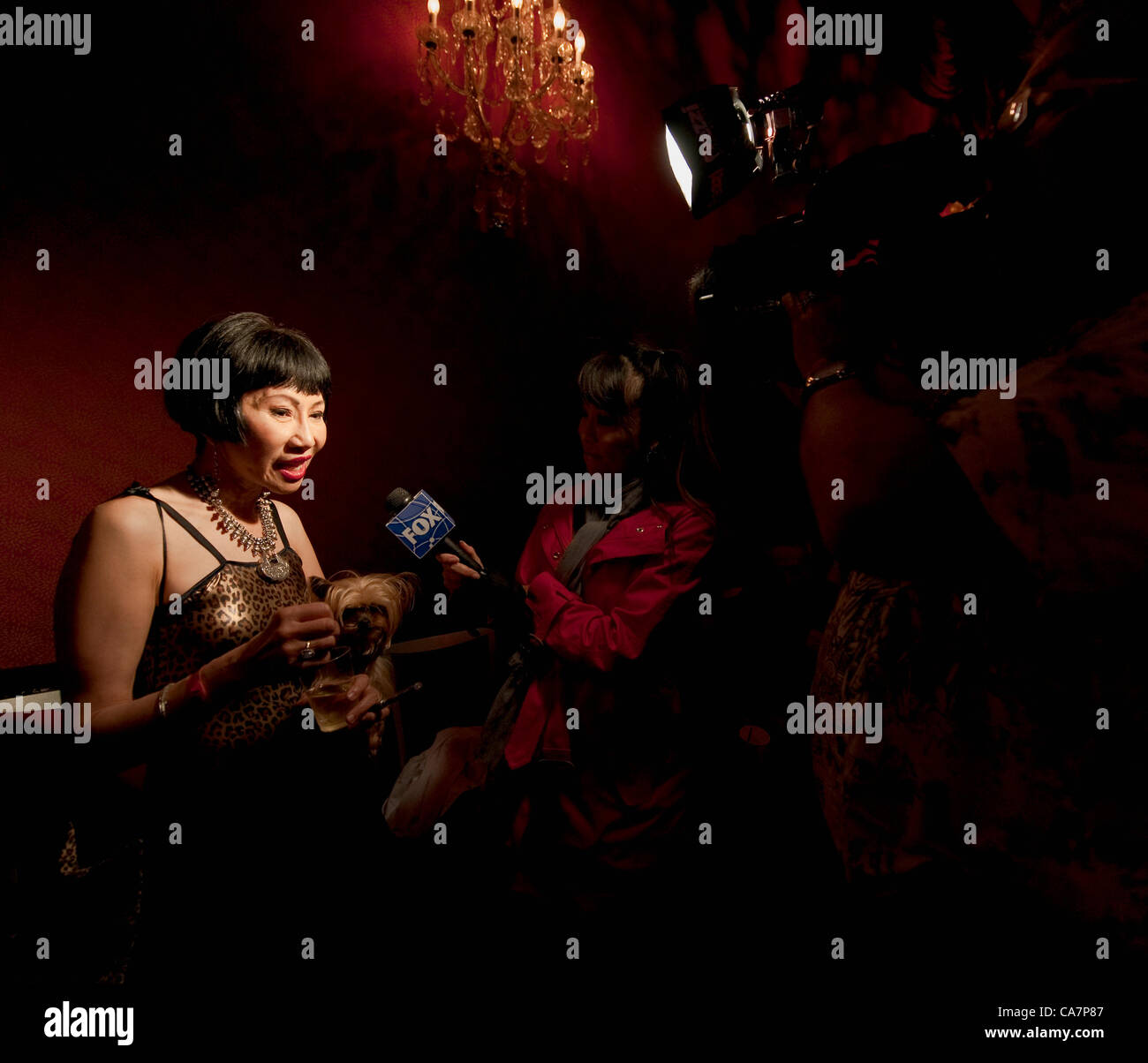 June 22, 2012 - Los Angeles, CA, USA - Author Amy Tan is interviewed ...