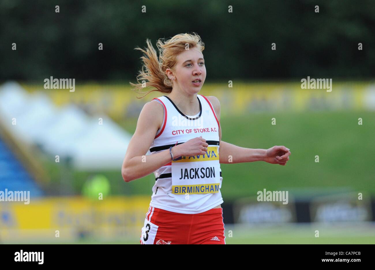 22.06.2012 Birmingham, ENGLAND : Womens 800m Heats, Emma Jackson in ...