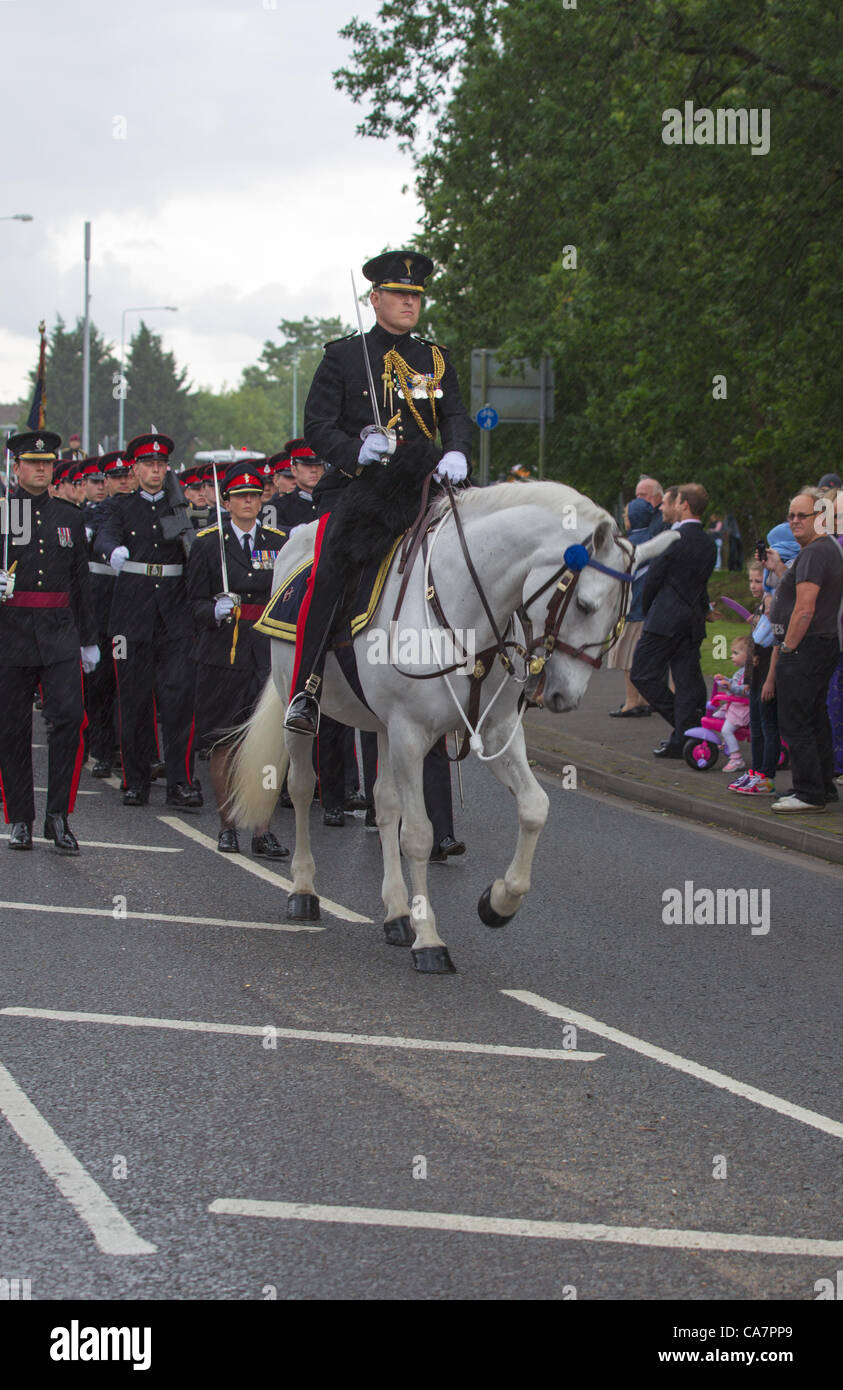Sandhurst, UK. Saturday 23rd June 2012. Preceded by the Band of the ...