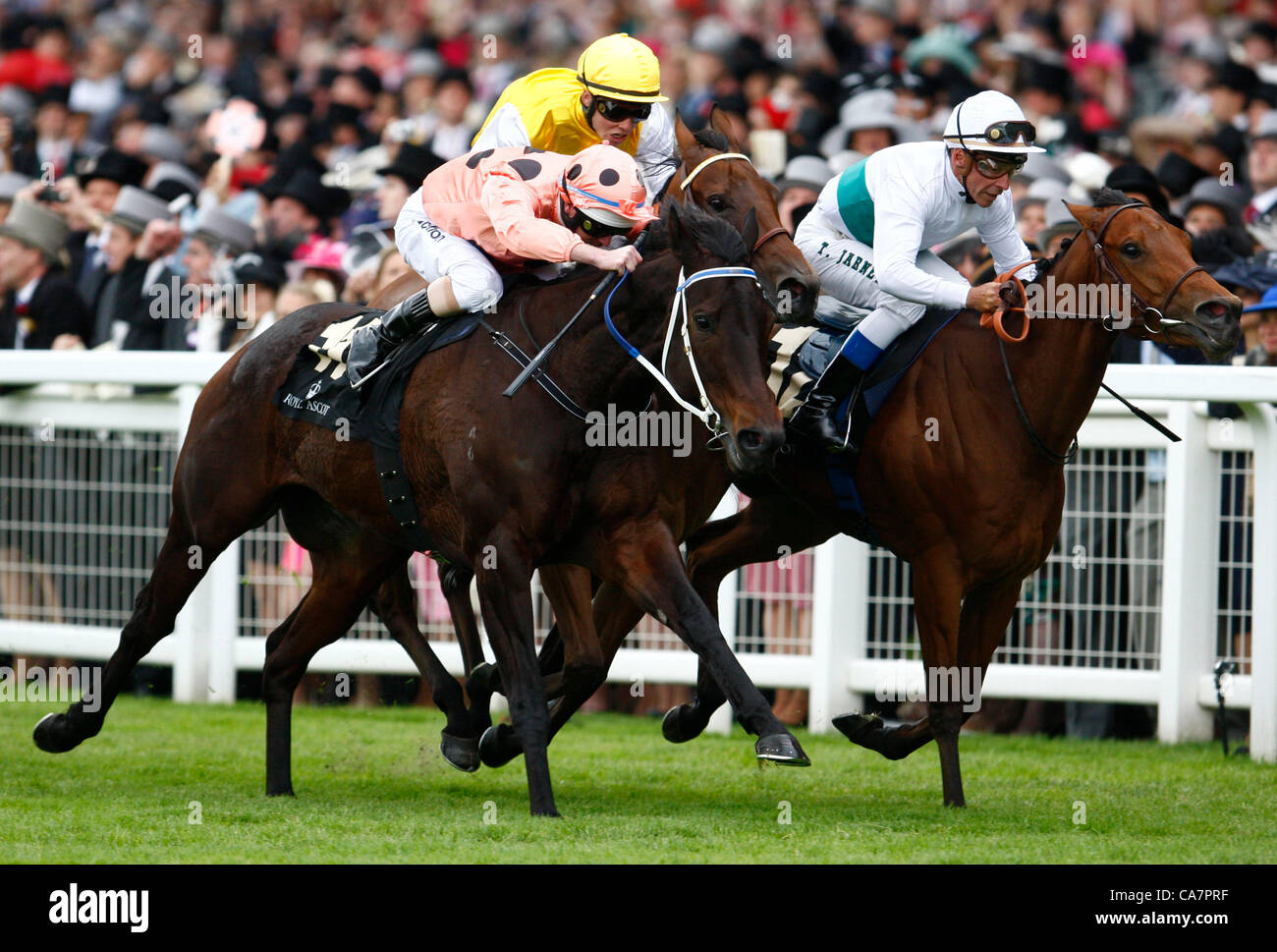 23.06.12 Ascot, Windsor, ENGLAND: Luke Nolan on Black Caviar and Thiery ...
