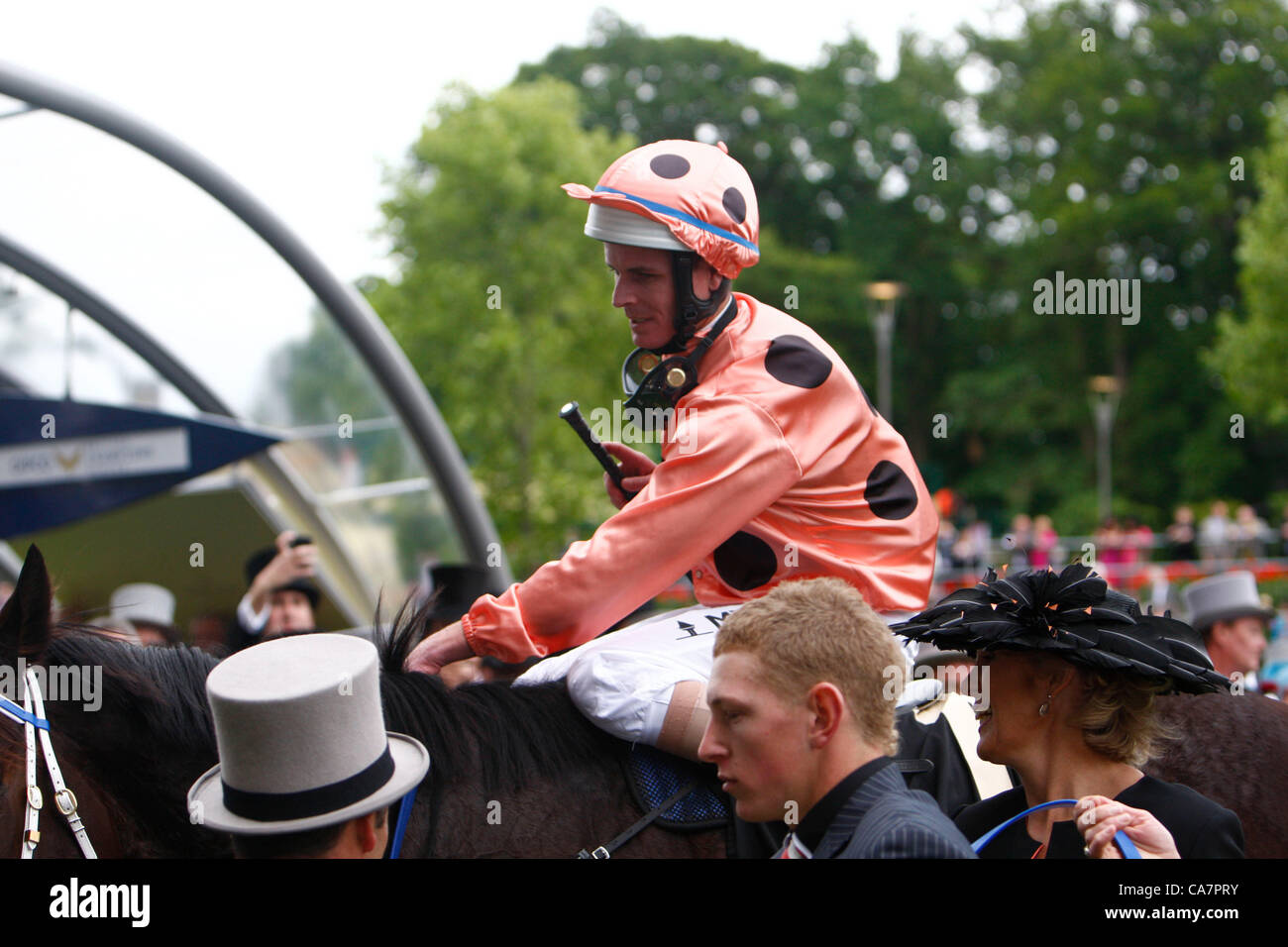 23.06.12 Ascot, Windsor, ENGLAND: Luke Nolan on Black Caviar in the ...