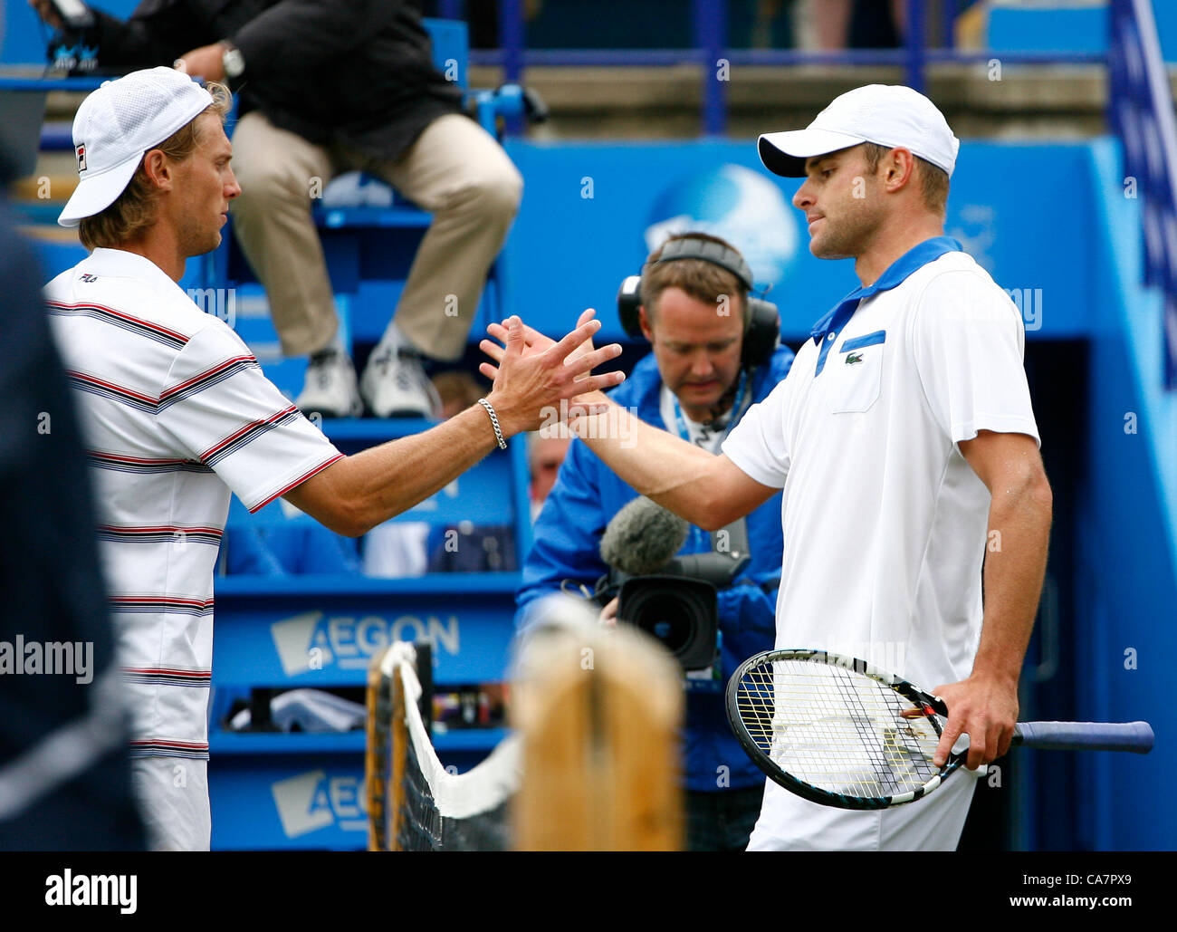 23.06.12 Devonshire Park, Eastbourne, ENGLAND: Andy Roddick (USA) def ...